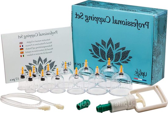 Cupping Therapie Set - 12 Vacuüm Luchtzuignappen - Anti Cellulitis ...