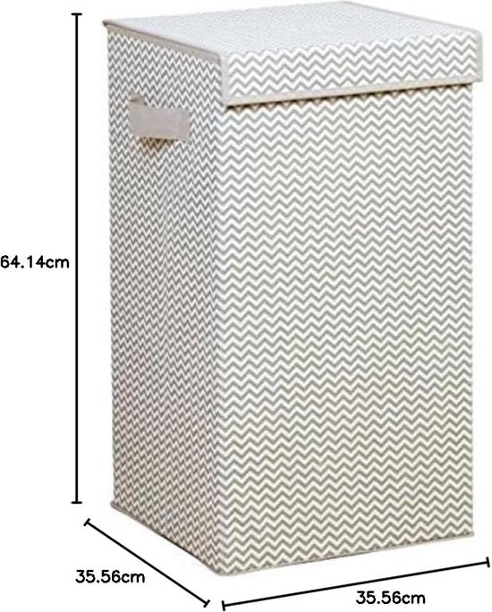 Luvetrex ® Opvouwbare Wasmand met Deksel en Handvatten voor Slaapkamer of Badkamer -... | bol