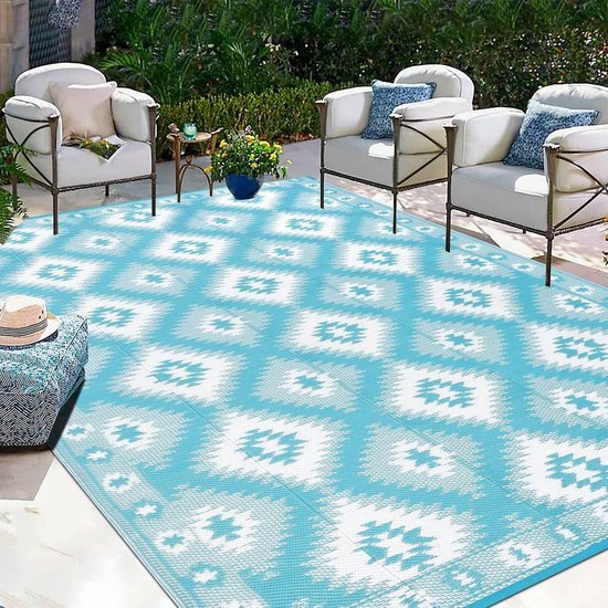 Waterdicht outdoor tapijt - 150 x 240 cm - groot - omkeerbaar ...