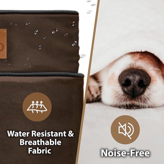 Waterdicht hondenbed - Groot bruin - 100 x 66 cm | bol