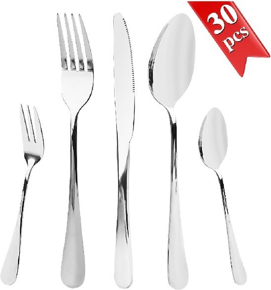 Bestekset voor 6 personen, 30-delige bestekset incl. messen, vork ...