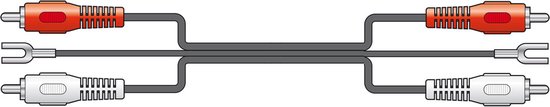 AV:Link Platenspeler Aardedraad - RCA Phono Ground Kabel - 1.2m | bol