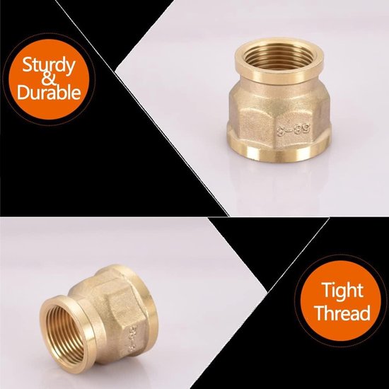 Hex Vermindering DN20 3-4 Buitendraad Pijp Messing Fitting Externe Hex ...
