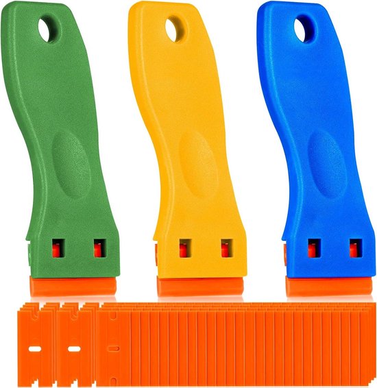 Plastic Scraper 3 Pieces - Blade Spatula Mini Scraper for Stove Car ...