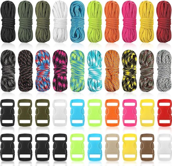 Paracord Armbanden Kit - Kleurrijke Combo 550 Paracord Survival Touw ...