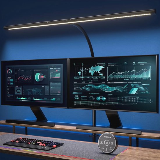 LED Bureaulamp met Gebarenbediening en Afstandsbediening - Dimbare ...