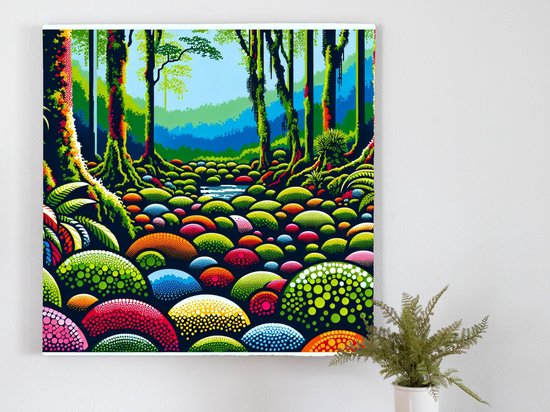 Pop art mos schilderij | Mosy Pop: A Bold and Playful Fusion of Art ...