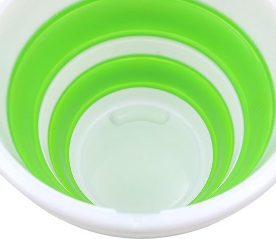 Opvouwbare groene emmer met deksel - multifunctioneel en draagbaar ...