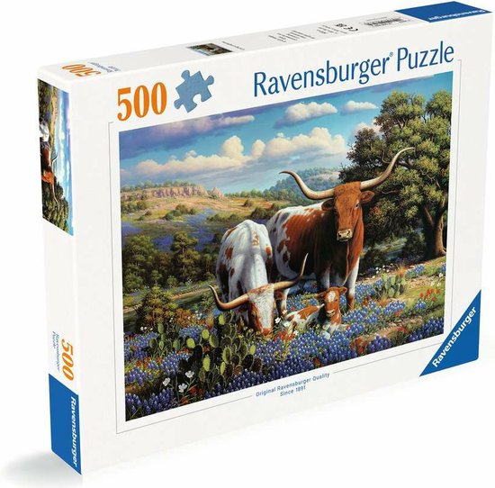 Ravensburger puzzel Loving Longhorns - Legpuzzel - 500 stukjes | bol