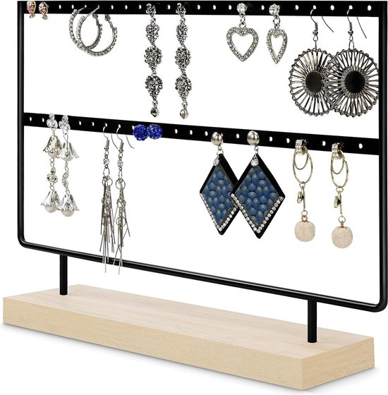Oorbellen rekje - Zwart Metalen Oorbellen Organizer Display Stand met ...