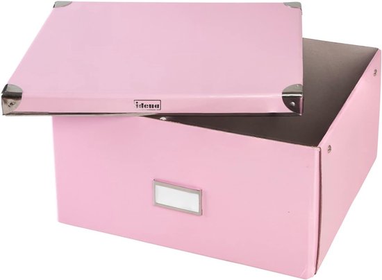 Roze Opbergdoos van Stevig Karton met Etikettenveld - Universele ...