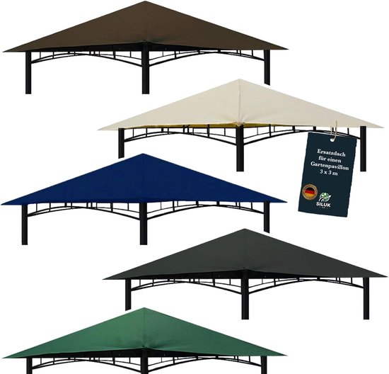Vervangend dak voor paviljoen - waterdicht - 3x3 meter - groen - Panama ...