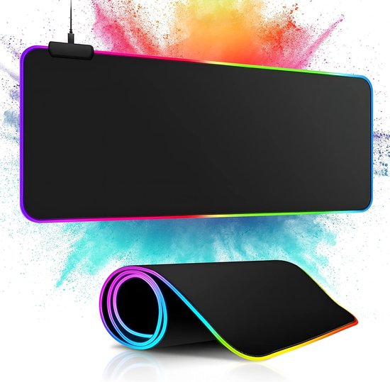 Extra grote RGB gaming-muismat - XXL-muismat voor gamers met antislip ...