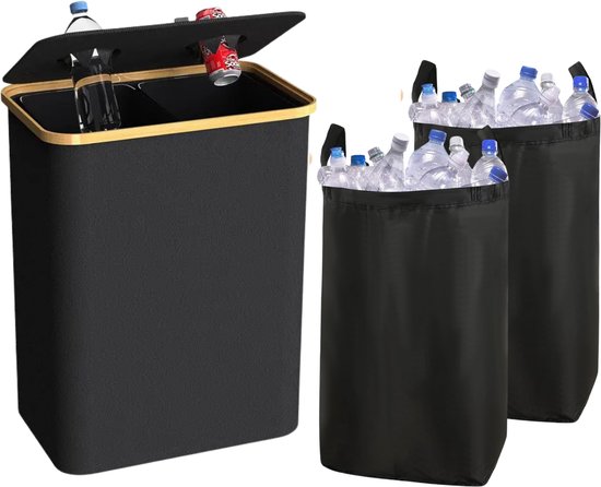 SolVva Statiegeld Container 140L – Prullenbak met 2 Compartimenten ...