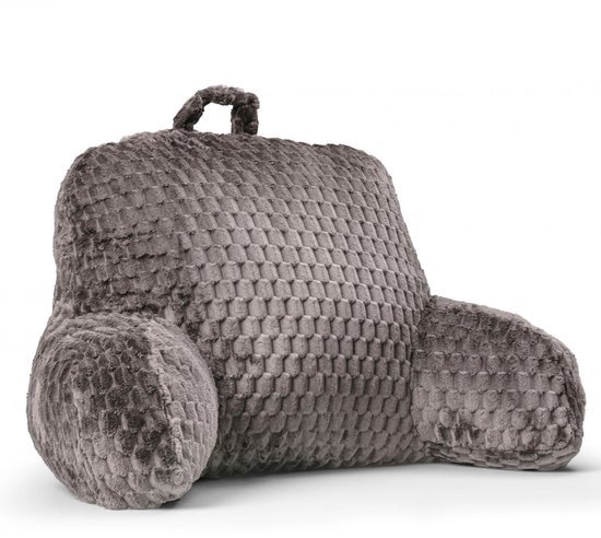 Droomtextiel Leeskussen - Taupe - Relax Kussen - Zitkussen - Onderrug ...