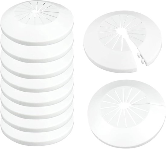 Rozetten voor verwarmingsbuizen - Wit, 10 stuks - diameter 10-25 mm | bol