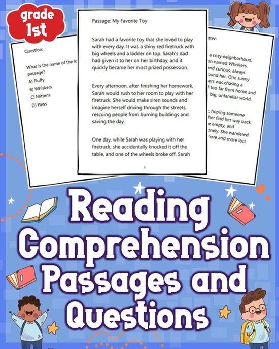 Reading Comprehension Passages and Questions 1st Grade, Maria Moon ...