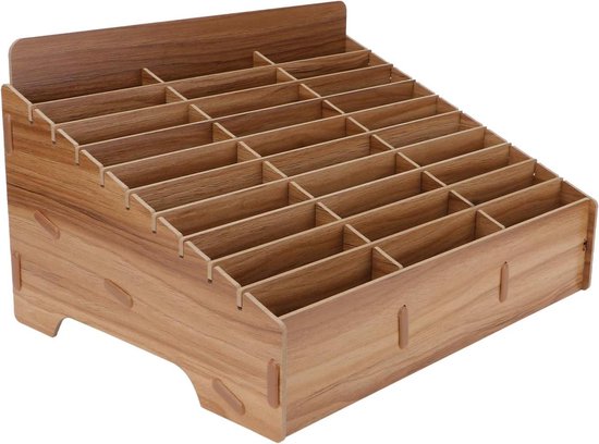 30 vakken voor mobiele telefoon opbergtas voor het klaslokaal - Houten ...