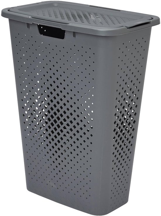 SUNDIS Pixel, wasmand met deksel 40l, gemaakt van gerecycled plastic ...