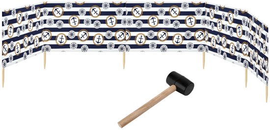 Garronda 6m Strand Windscherm Met Stokken - Windscherm Strand ...