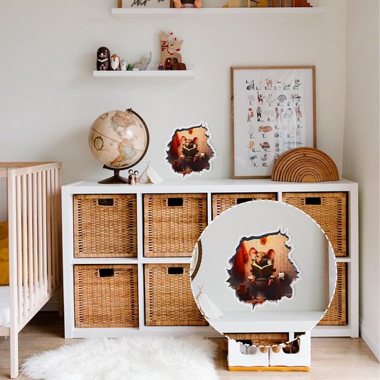 3D Grappige Muis Gat Muur Sticker voor Kinderkamer, Woonkamer en ...