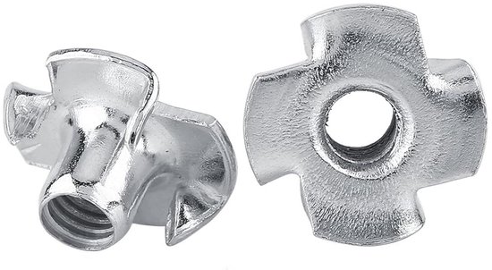 T-moer 4 klauwen M3-M8 verzinkt 4 T-klemmen pin sluitingen 50 stuks (M6 ...