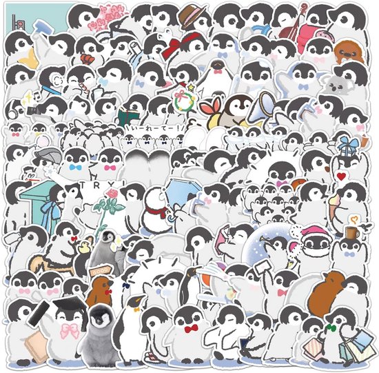 Aquarel Pinguïn Stickers - 120 Coole Esthetische Stickers voor Waterflessen, Laptop,... | bol