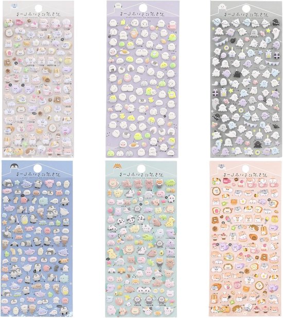 3D Puffy Stickers Set For Kids - 6 Sheets With Cute Designs - Ideal For ...