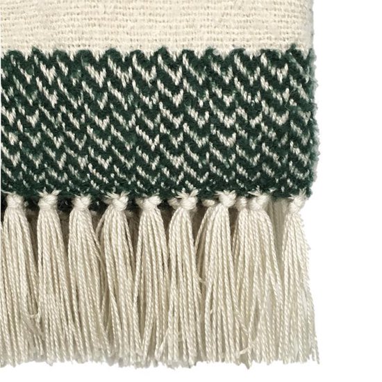 Malagoon - Berber grainy green throw | bol