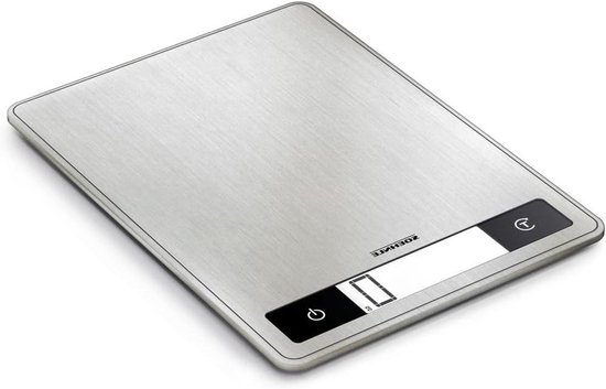 "Digitale keukenweegschaal in chique zilver design" | bol