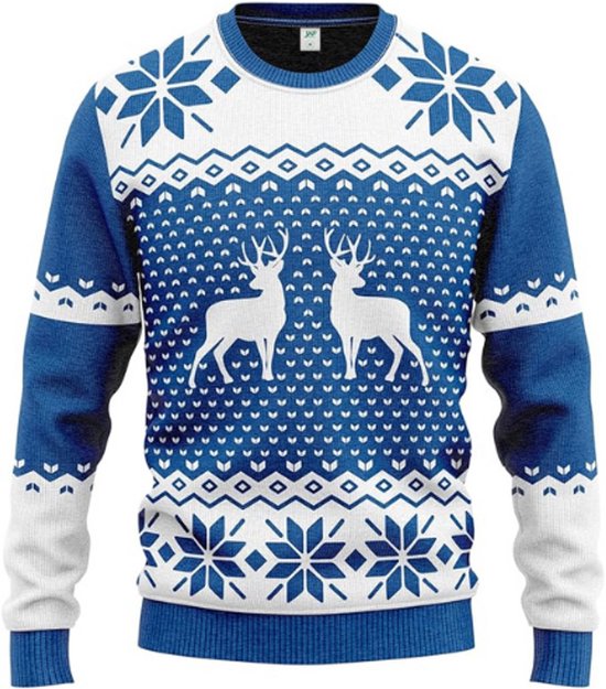 Classic-Blauw-Grappige-Lelijke-Kersttrui-Voor-Mannen-En-Vrouwen-S | bol