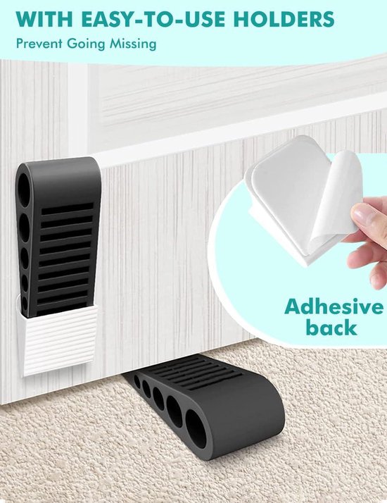 Deurstopper wig voor de vloer antislip en duurzaam rubberen wiggen voor ...