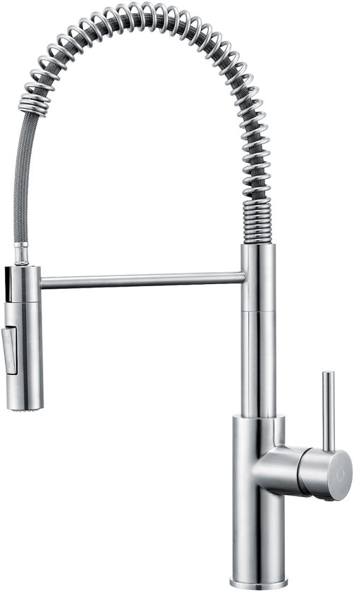CECIPA Keukenkraan Met Uittrekbare Uitloop - Keuken Kranen - 360° Draaibare... | bol
