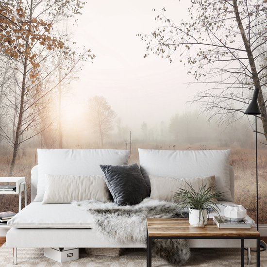 Fotobehang Bos In Mist | bol