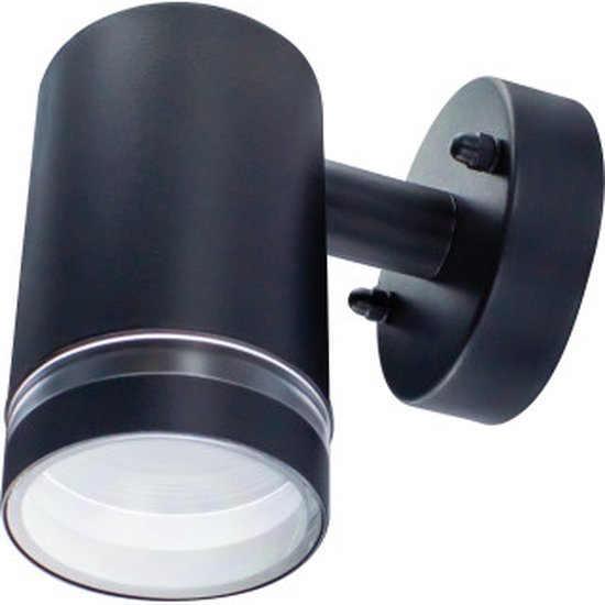 Integral wandlamp zwart IP65 voor 1x GU10 LED lamp (niet inbegrepen ...