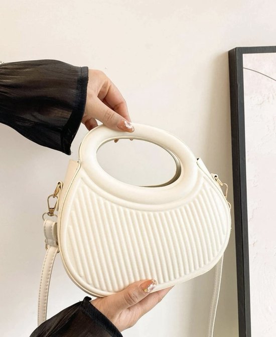 Handtas - Schoudertas - Wit - Trendy - PU leer - Dames tas | bol