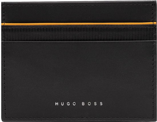HUGO BOSS Kaarthouder Gear Card Holder Black Yellow Zwart | bol