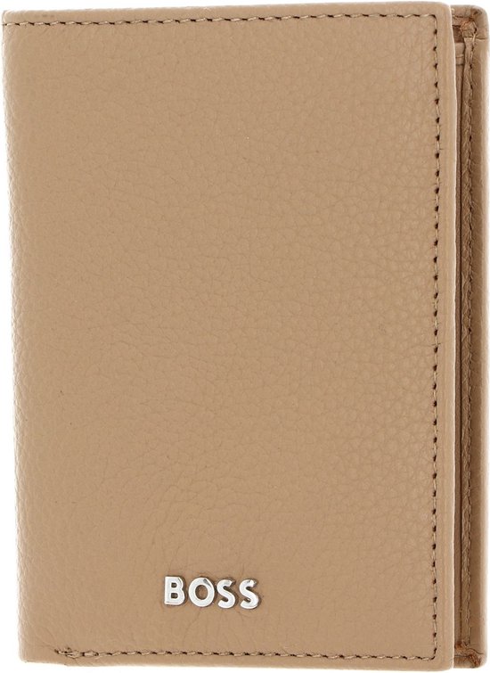 HUGO BOSS Leren Kaarthoes Classic Grained Card Case Camel Lichtbruin | bol