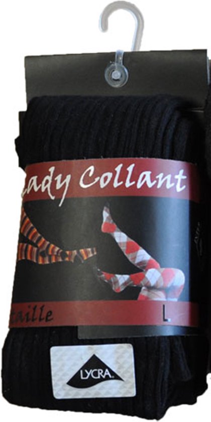Dames collant 80% katoen- fantasie tors- 5 stuks- maat S/M - zwart | bol
