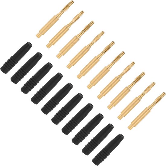 Metalen bananenconnector CNC-technologie - Vergulde banaanstekkers voor ...