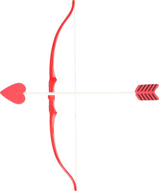Cupido Boog - Pijl en Boog Carnaval - Roodwit 49 cm | bol
