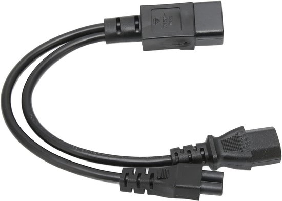 Y-splitter Voedingskabel - IEC 320 C14 Mannelijk Naar C13 en C5 ...
