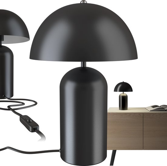 tectake® Tafellamp in paddestoelvorm - Vintage design - Leeslamp ...