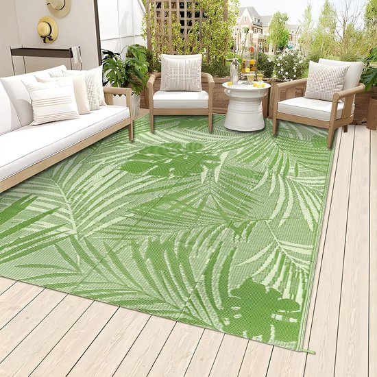 Waterdicht en omkeerbaar plastic stro tapijt voor buiten - Camping mat ...