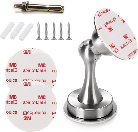 Magnetische deurstopper - zilver - modern - design | bol