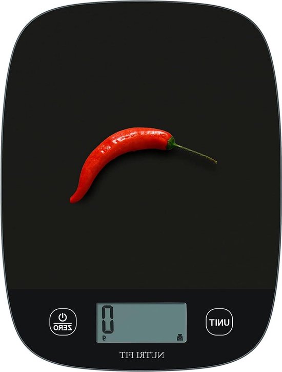 Ultradunne digitale keukenweegschaal - multifunctioneel groot display - 5 kg/11lb-1g -... | bol