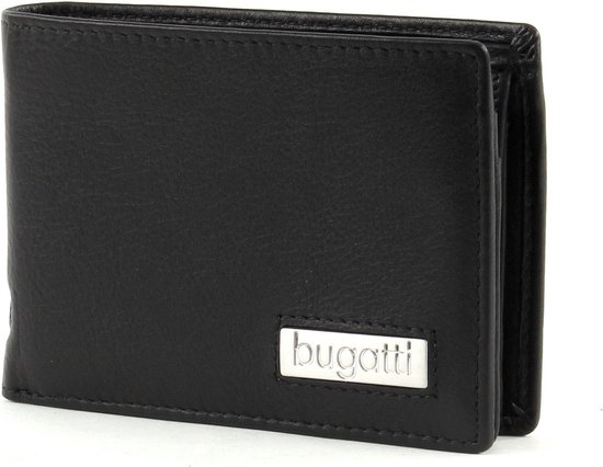 bugatti Leren Portemonnee City Line Coin Wallet with Flap 4 CC Metal ...