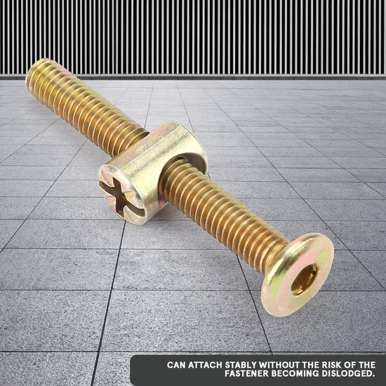 M6 Bout Koolstofstaal 50mm Meubels Schroeven - 10 Stuks met 6mm Vat ...