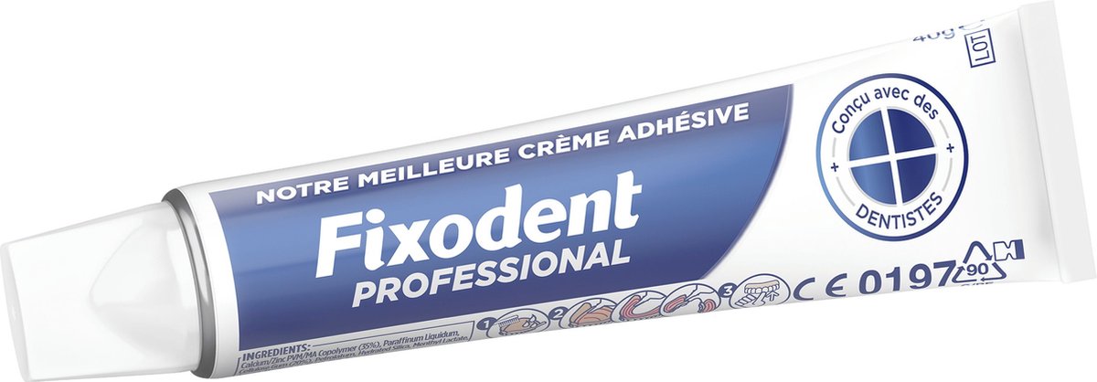 Fixodent Professional - Kleefpasta - 6 x 40g - Voordeelverpakking | bol