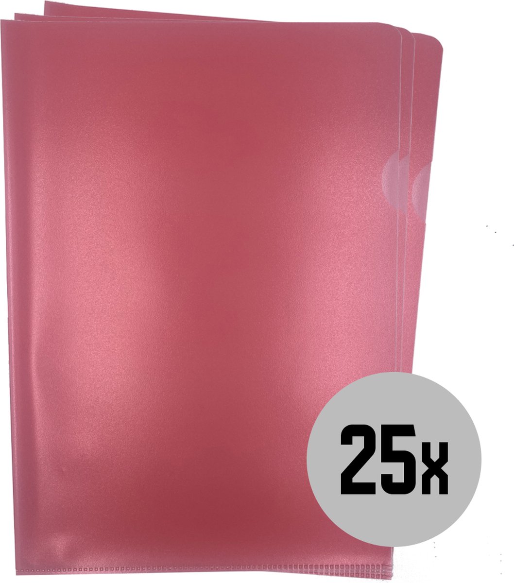 DULA Insteekhoezen A4 - Rood - Nerf - L-mappen - 25 stuks | bol